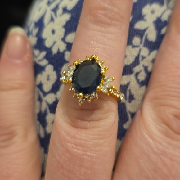 Jewelry | Sapphire Ring With A Gold Band | Poshmark